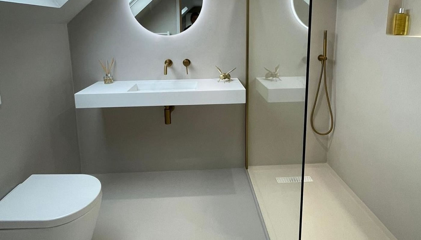 Shower Wet Room Microcement Installation Essex London